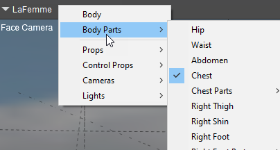 Using the Current Actor Pull-down Menu
