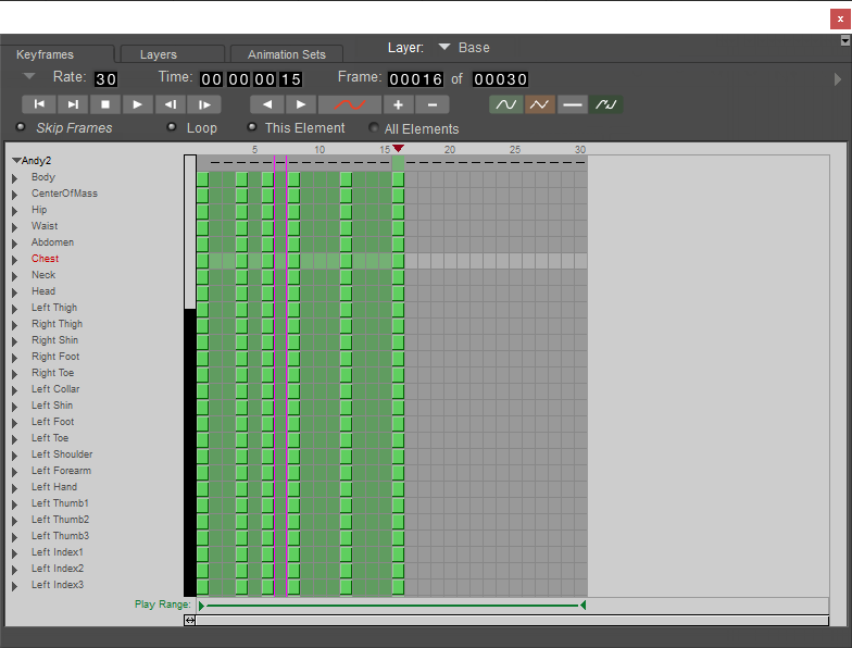 Keyframes View